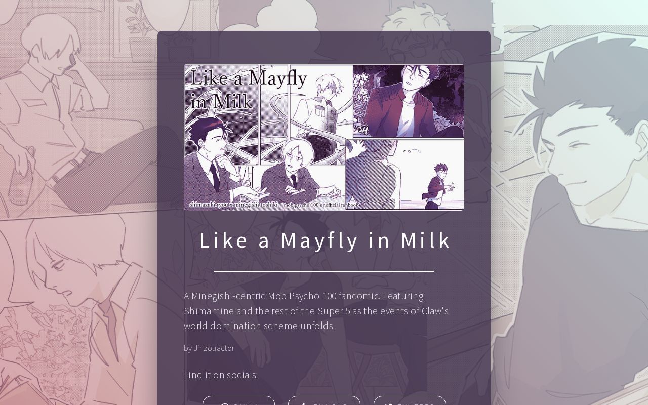 Like a Mayfly in Milk